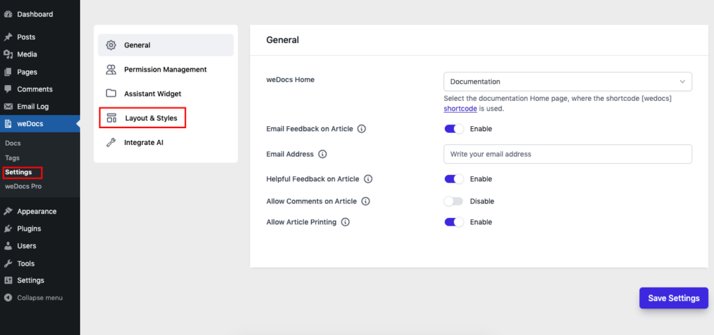 How to stylize Theme and Layouts of weDocs