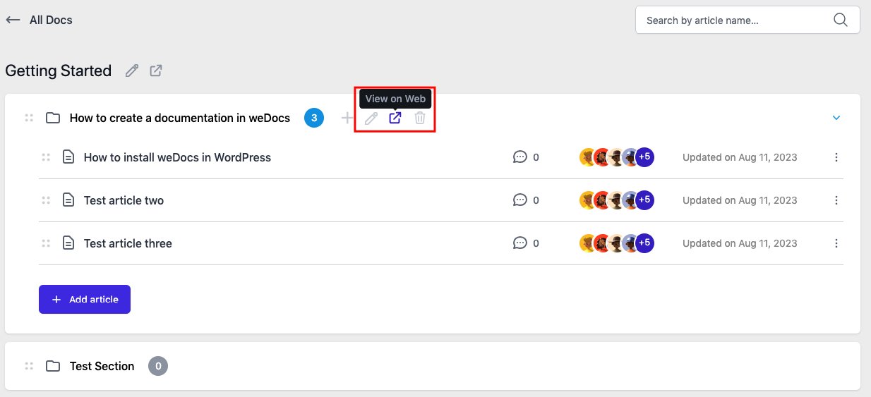 How to preview documentation in weDocs – weDocs