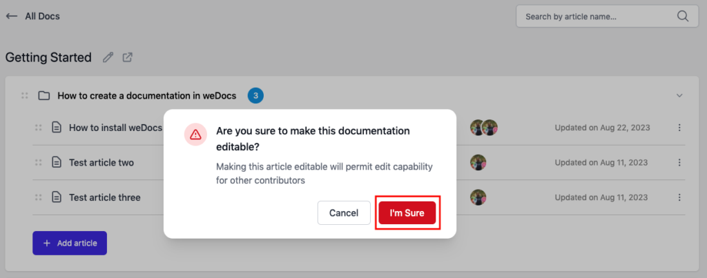 How to restrict WordPress docs for Admins - weDocs