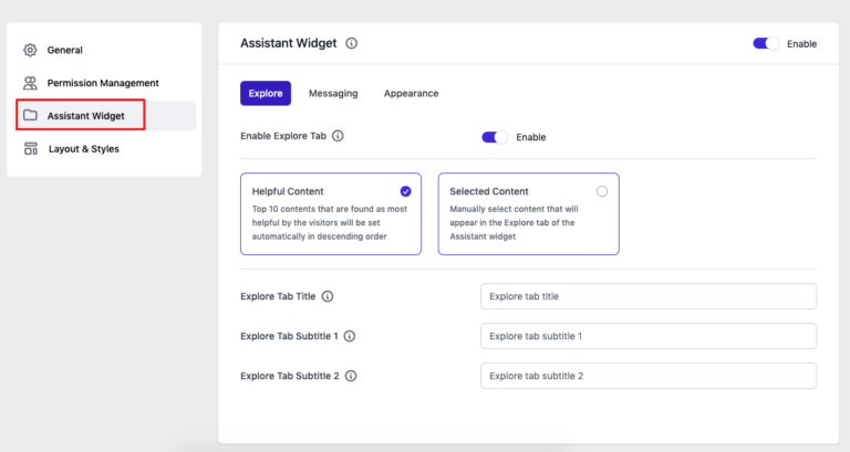 Assistant Widget – weDocs