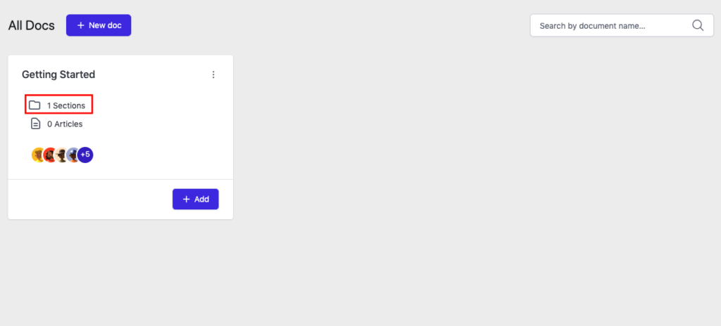 How to create sections using weDocs