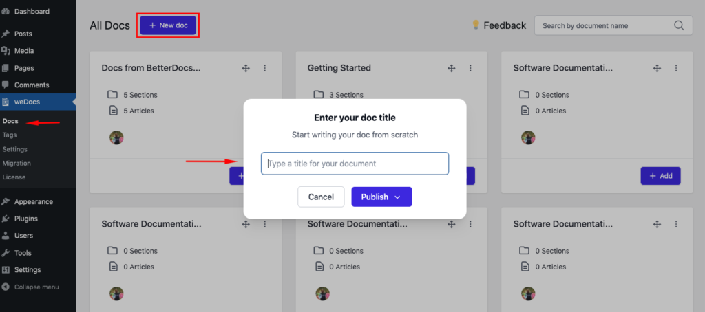 Introducing the documentation plugin for WordPress: weDocs