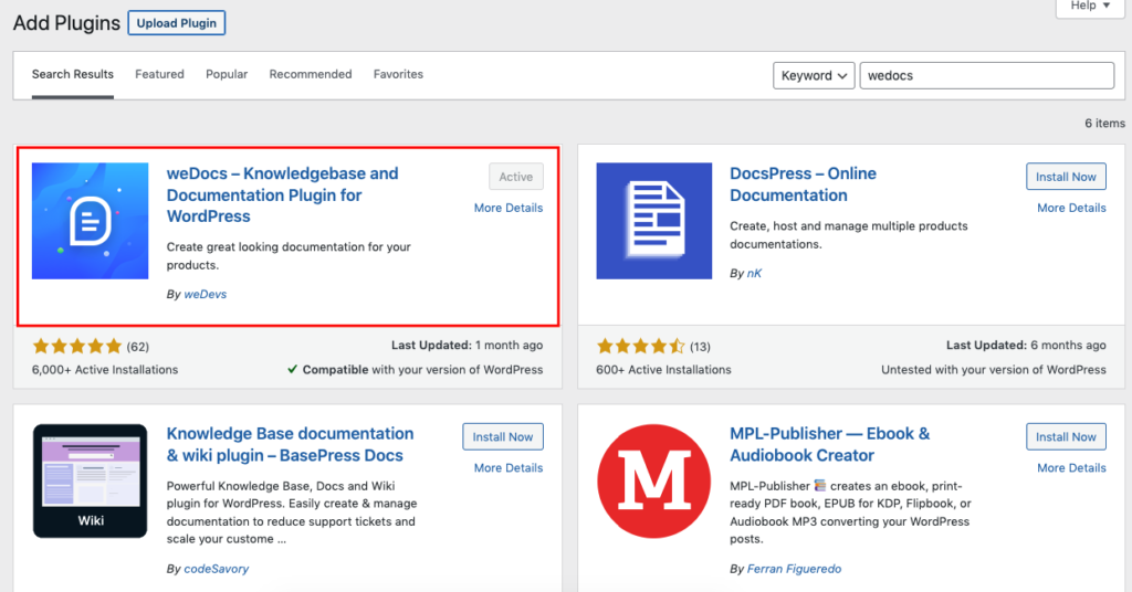 Introducing the documentation plugin for WordPress: weDocs