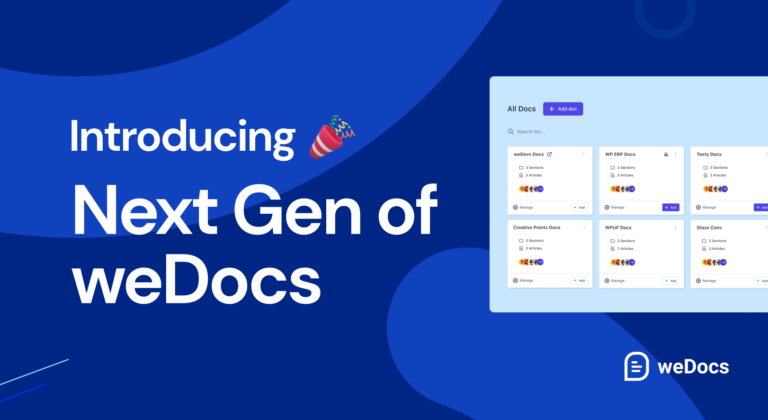 Introducing the documentation plugin for WordPress: weDocs
