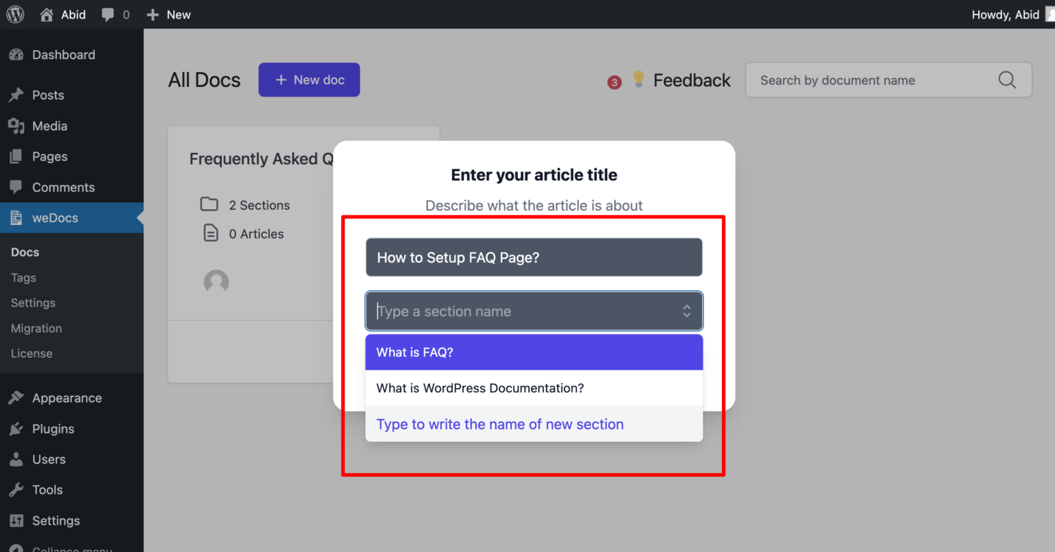 How to Create a FAQ Page in WordPress – weDocs